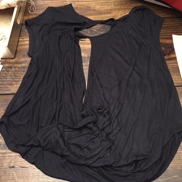 one clothing | Tops | One Clothing Drape Top Open Front And Back Sz M L ...